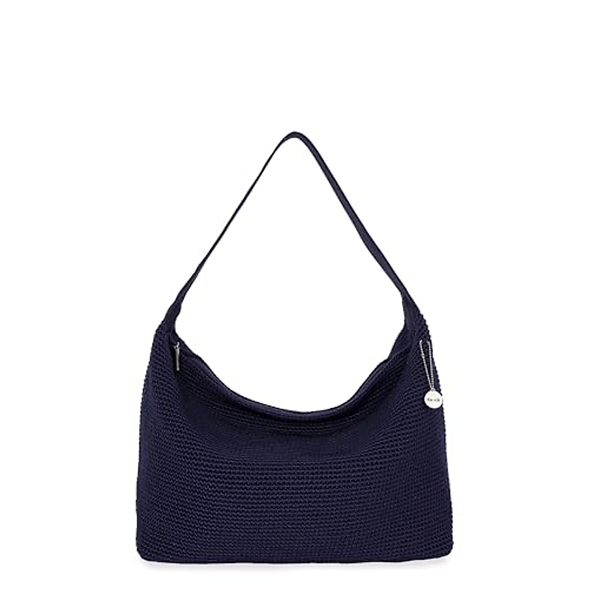 The Sak Atlas Hobo in Crochet, Large Shoulder Purse with Single Strap, Navy