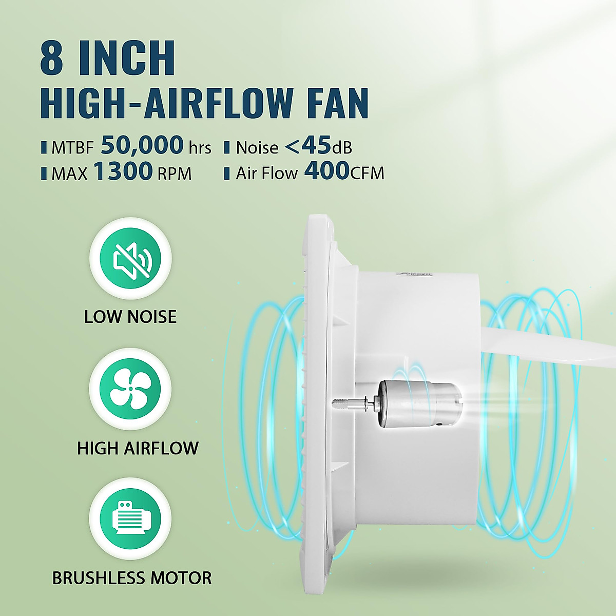 Mxmoonfree Solar Powered Exhaust Fan Kit, 20W Solar Panel + 8'' High-Airflow Shutter Exhaust Fan, Ventilation Solution for Greenhouse, Sheds, Chicken Coops, Pet Houses, RVs, Garages, Attics