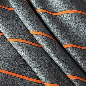 YuHeGuoJi Grey Striped Duvet Cover Queen 100% Cotton Orange Plaid Duvet Cover 3 Pcs Set 1 Reversible Gingham Duvet Cover with Zipper Ties 2 Pillowcases Neutral Modern Gray Geometric Bedding