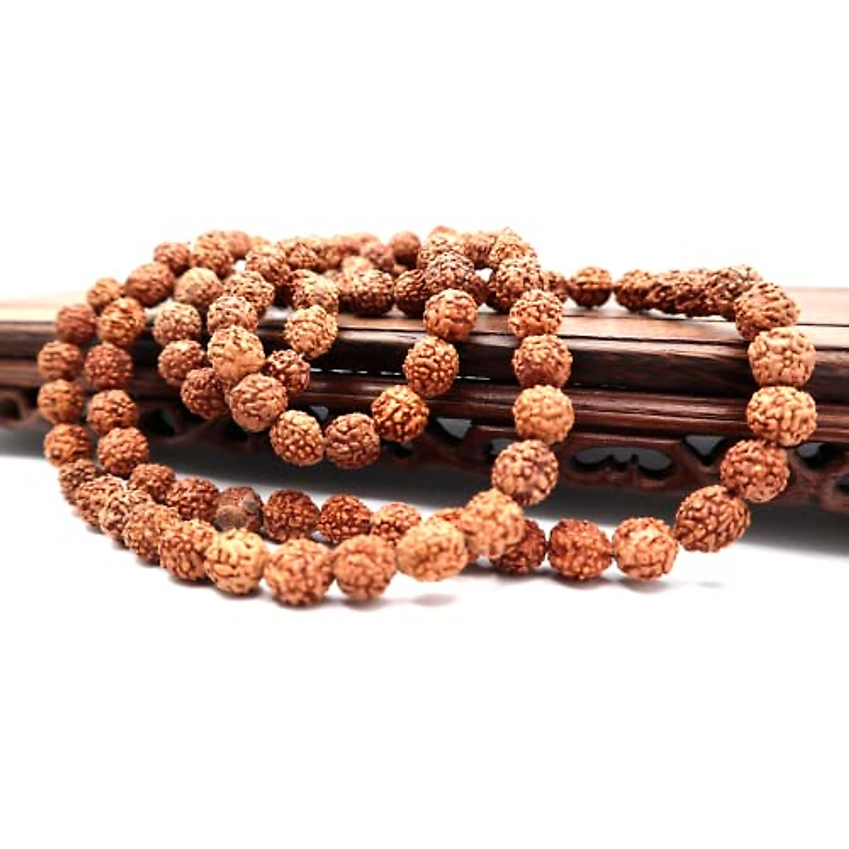 Rudraksha Mala Beads Necklace With 108 Prayer Beads for Japa, Meditation, And To Increase Calmness