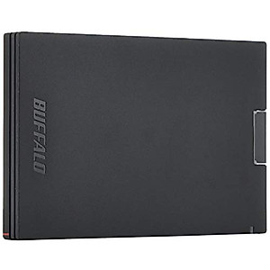 BUFFALO SSD-PG480U3-B/NL USB3.1 Gen1 Portable SSD, 480 GB, Made in Japan, PS5/PS4 (Manufacturer Operation Confirmed), Impact Resistant, Connector Protection Mechanism