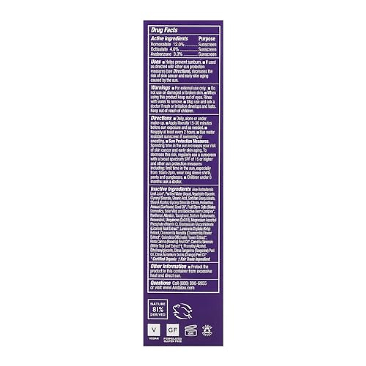 Andalou Naturals Lavender Thyme Botanical Shave Cream, 8 Ounce