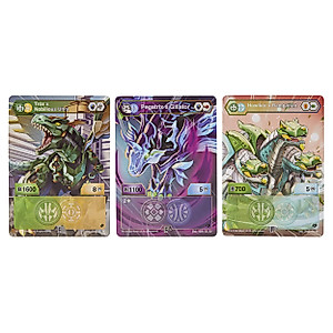 Bakugan Baku-Gear, Sairus Ultra with Baku-Gear and Fused Trox x Nobilious Ultra Collectible Action Figure Set (10.13") 4-Pack