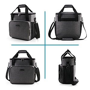 BAGLHER Coffee Maker Storage Bag, Waterproof Travel Carrying Organizer Case, Suitable for Kering Coffee Machines and Other Accessories, Dustproof Tote Bag with Shoulder Strap Grey