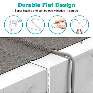 Folishine Ethernet Cable 25 ft, Cat 6e/Cat6 Ethernet Cable High Speed with Network Patch Cords, LAN Cable Clips with Rj45 Connector for Router Modem Faster Than Cat 5e/Cat 5-White