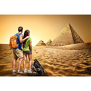 LFEEY 5x3ft Egyptian Pyramids Backdrop Egypt Ancient Architecture Ruins Photography Background Sky Clouds Photo Studio Props Adult Boy Girl Artistic Portrait Nature Scenic Vinyl Wallpaper