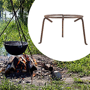 GANAZONO Small Camping Pans Tripod Open Fire Camping Tripod Cooking Stand Iron Pot Stand Tripod Grill for Campfire Camping Backyards Patios