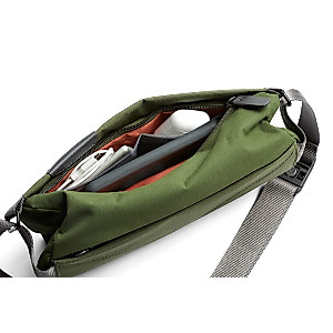 Bellroy Mini Sling Slim Shoulder Bag for Men and Women, Lightweight, Water Resistant, Multiple Organisation Compartments - Ranger Green