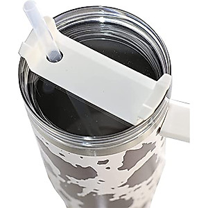 wonshia 40oz brown Cow Tumbler With handle, Stainless Steel Tumbler With Lid and Straws, Double Vacuum Leak Proof Travel Coffee Mug Cup Water Bottle For Home, Office, Party……