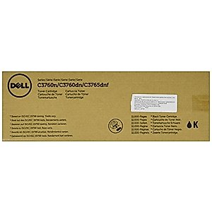 Dell W8D60 Toner Cartridge C3760N/C3760DN/C3765DNF Color Laser Printer, Black, 1 Size