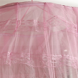 Floralby Princess Bed Net Canopy Bedding Decor Sweet Style Round Dome Mosquito Net (Pink)