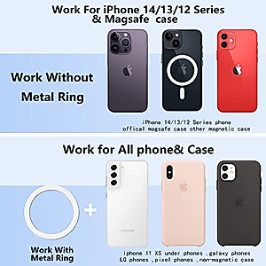 CD Slot Magnetic Wireless Car Charger Mount for iPhone 12/13/14 Pro/Pro Max Series,with QC3.0 Adapter, 15W/10W/7.5W for Magsafe Wireless Fast Car Charger Mount with Air Vent Clamp & CD Slot