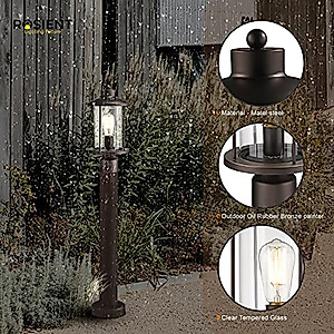 Rosient Outdoor Post Lights, Exterior Post Lantern, Outdoor Pillar Lights, Porch Post Lighting