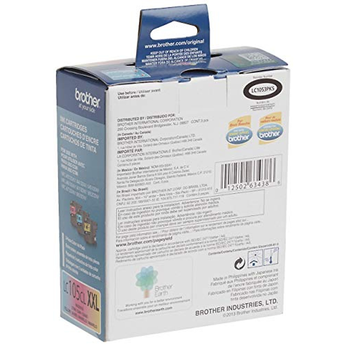 Brother Genuine LC1053PKS Super High Yield XXL Ink Cartridges,Cyan, magenta, yellow