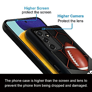 DJSOK Case Compatible with Phone case Picture Customized Gifts,Football for case for Samsung Galaxy A13 A53 A14 A03S A71 A32 A71 A54 A23 A22 A51 A21S A42 A12 A73 A81 A82 A72 A33 A52 A24 A34 4G 5G