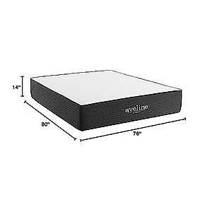 Modway Aveline 14” Gel Infused Memory Mattress with CertiPUR-US Certified Foam King Mattress