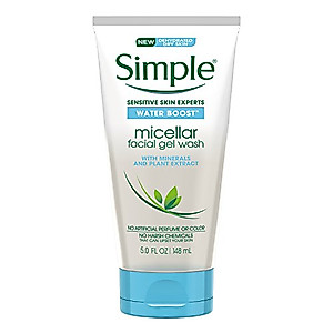 Simple Water Boost Micellar Facial Gel Wash for Sensitive Skin, 5 Ounce (Pack of 3)