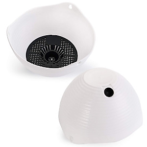 Foraineam 8 Pack White Hanging Planters Self-Watering Indoor Outdoor Garden Flower Plant Pot Containers with Drainer and Hanging Chain