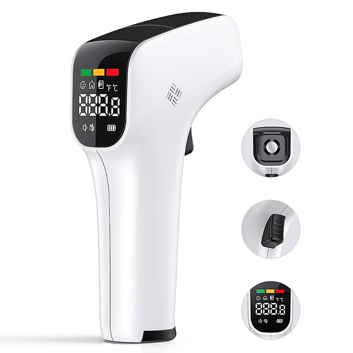 Infrared Thermometer for Adults, Children and Babies, Non-Contact, Forehead and Room Modes, FDA Cleared, Instant Accurate Results on Digital Display Sold by Alvalley