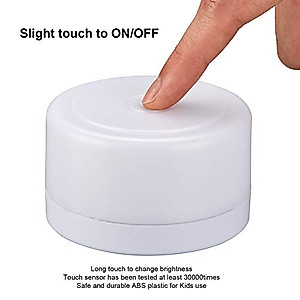 S SELDORAUK Touch Night Lights for Kids with Dimming,Baby Nursery Rechargeable NightLight, Dimmable Bedside Lamp for Breastfeeding and Sleep (White 6500K, 1Pack)