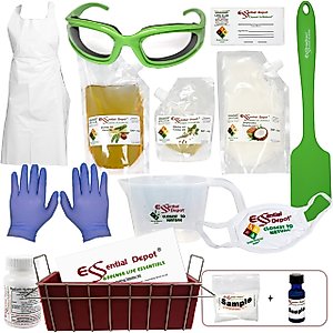 Starter Soap Making Kit Deconstructed with RED Natural Silicone Mold