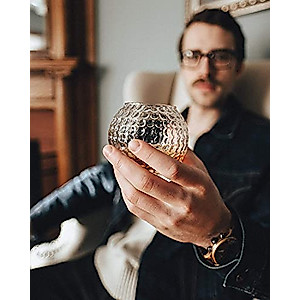 Golf Whiskey Glasses - Set of 2 - Unique, Handmade, Durable, and Fun Golf Drinking Accessories 10 Ounces Each and Handmade with Robust Packaging; A great Present for Men and Women Golfers