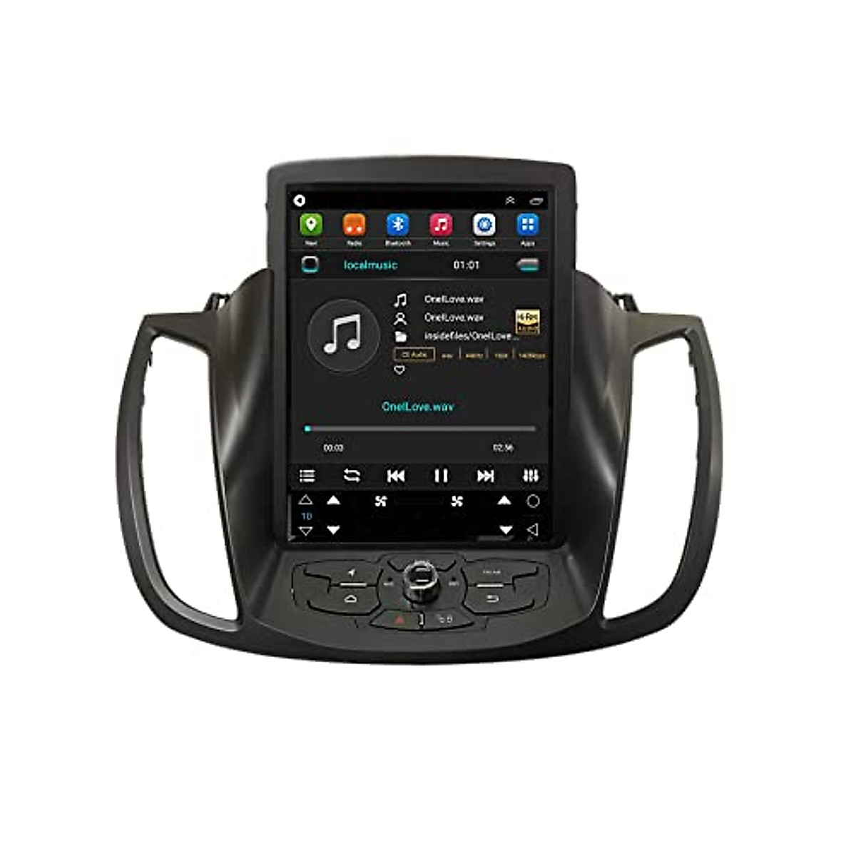 KUNFINE Tesla Style 10.4" Android Radio CarPlay Android Auto Autoradio Car Navigation Stereo Multimedia Player GPS RDS DSP BT WiFi Headunit Replacement for Ford Escape 2013-2018, if Applicable