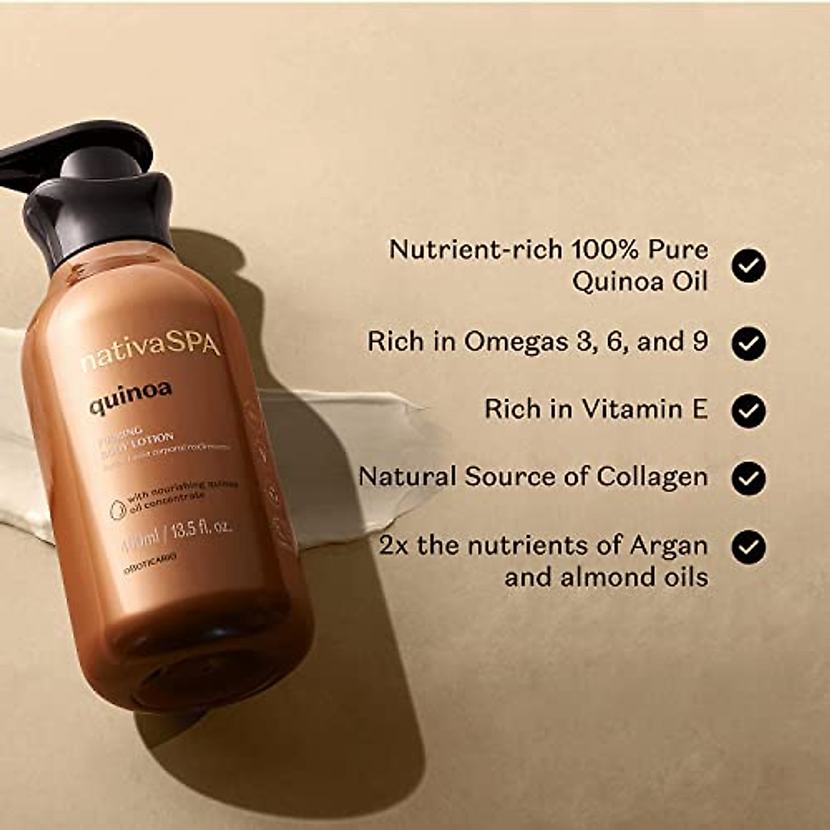 Nativa SPA by O Boticario Quinoa Hydrating Body Lotion, Fragranced Moisturizer Enriched with Purified Quinoa Drops to Boost Hydration, 13.5 Ounce (400ml)