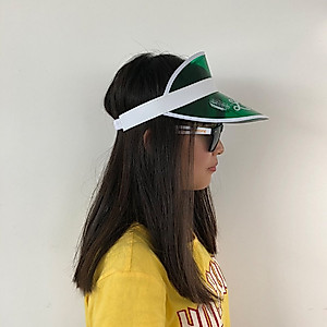 Yuanhe Green Poker Visors Hat - 5 Pack Las Vegas Costume Hat Casino Theme Party Decorations Great for Game Nights