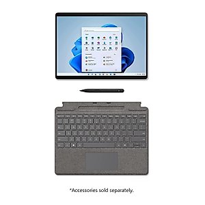 Microsoft 13" Multi-Touch Surface Pro X Tablet, SQ2, 16GB RAM, 256GB SSD, Adreno 690 GPU, PixelSense 10-Point Touch Display, Windows 10 Pro (Wi-Fi Only, Platinum) (Renewed)