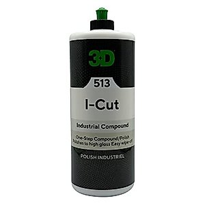 3D I-Cut Industrial Cutting Compound - Fast Cutting Industrial Grade Rubbing Compound - Great for Fast-Paced High Volume Shops 32oz.