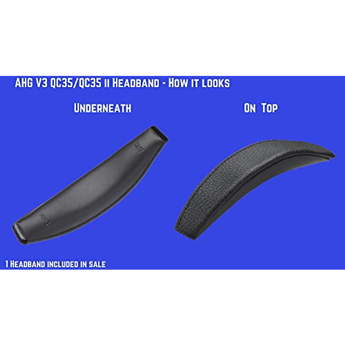 AHG Replacement QC35 Headband / QC35 ii Headband pad Cushion Cover. Compatible with Bose QuietComfort 35 Headphones (QC35) and Bose QuietComfort 35 ii Headphones (QC35 II) (Black)