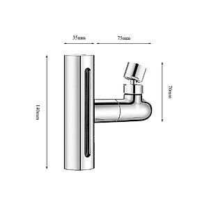 CONOB 4 in 1 Chrome Large Kitchen Faucet Spray Head, Multifunction Aerator for Bathroom Sink Faucet, M22 Female Thread, 360 Swivel Smooth Rotation