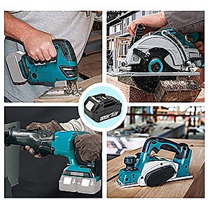 DEWQKI 2 Pack 18V 5.5Ah BL1850B Battery Replacement for Makita 18V Battery Compatible with Makita 18v Tools,Fit with Makita 18V Battery Charger