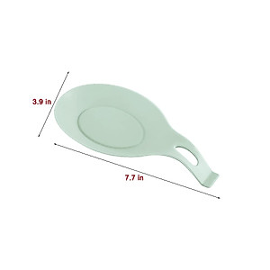 4-PACK Silicone Spoon Rest for Kitchen Counter, Kitchen Gadgets Organizer Kitchen Spoon Holder, Almond-Shaped Cooking Spoon Holder for Stove Top for Countertop