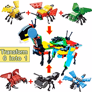 12 Pack 3" Large Easter Eggs Filled Stem Building Toys Easter Basket Stuffers 6 in 1 Transform Animal Building Blocks Easter Party Favors Gifts for Kids Toddlers Boys Girls Teens Easter Eggs Hunt