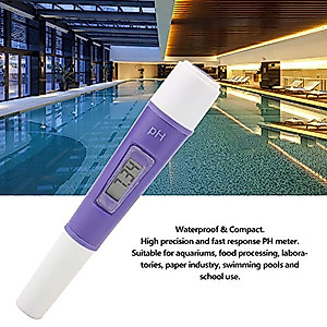 753 Digital PH Meter, PH-037 High Accuracy Pen Type PH Meter, Portable Waterproof Water PH Tester Kit for Drinking Water, Aquariums, Swimming Pools, Hydroponics