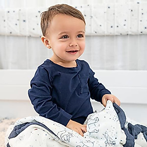 aden + anais Silky Soft Bamboo Viscose Baby Blanket, Crib Bedding for Newborn Baby and Toddler, Nursery Blanket for Boys and Girls, Baby Registry and Shower Gift - Stargaze
