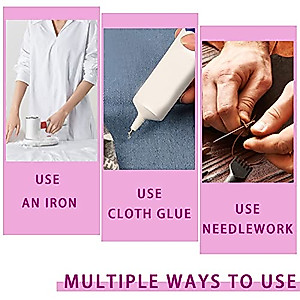 Modixun 15pcs Mini Flowers Iron On Patches, 13 Patterns Decorative Embroidered Patches, Sew On/Iron On Patch Applique for Jeans, Clothing, Hat, Jacket, Mini Flowers