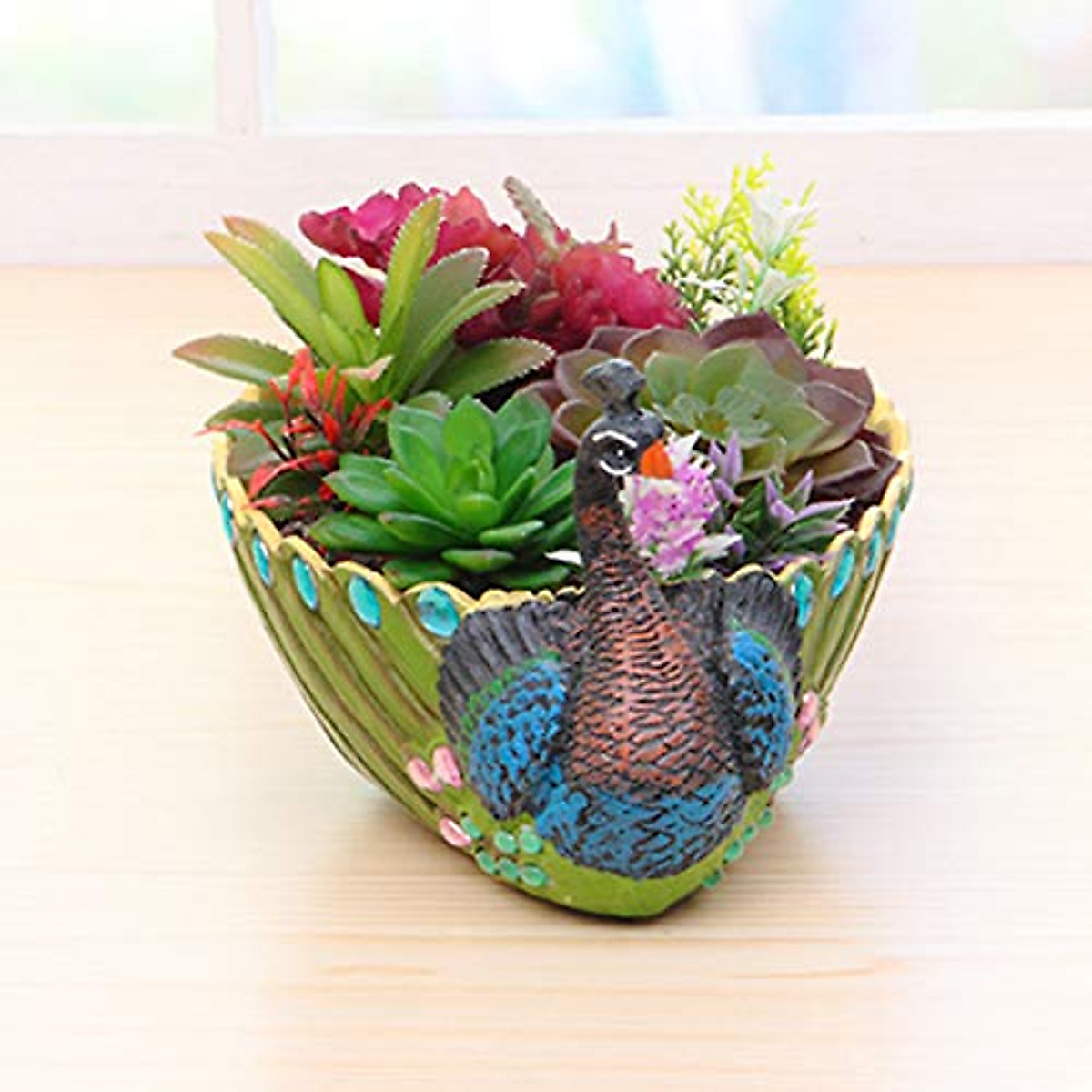 Unique Pots Mini Pots Flowerpot Flower Pot Plant Holder Planter Pots Garden Pot Tiny Pots Plants Pots Animal Planter Cute Planters Cactus Pots Plant Container Peacock Small Pot
