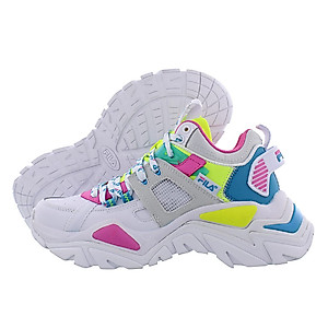 Fila Cage Mid Mixed Media Womens Shoes Size 10, Color: White/Multi
