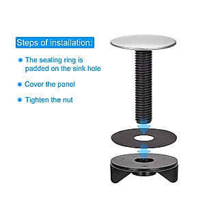 MECCANIXITY Kitchen Sink Hole Cover 45x12x55mm 304 Stainless Steel for soap Dispenser Stopper Cover Plug