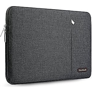 ZinMark Laptop Sleeve 13 Inch Compatible 2019 2018 MacBook Air 13 Inch Retina A1932, 13 Inch MacBook Pro A2159 A1989 A1706 A1708 | XPS 13, Water-Resistant Polyester Notebook Case,Dark Gray