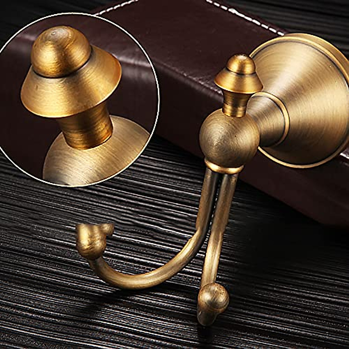 LightInTheBox® Novelty Design Antique Brass Finish Wall-Mounted Robe Hook, Bathroom and Kitchen Accessories. Double Hook