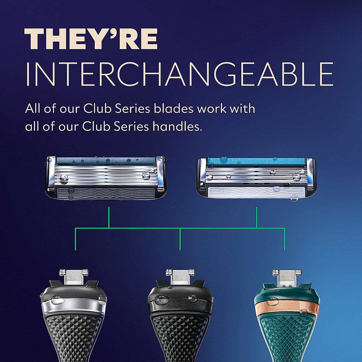 Dollar Shave Club 8 Count 6 Blade Razor Refills with Built-in Trimmer - Not Compatible with Heritage/Executive Razors