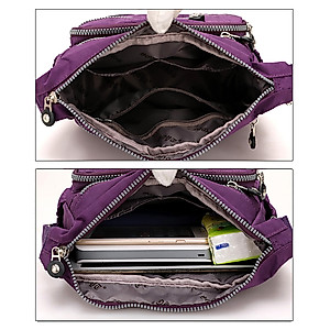 Crossbody Bag for Women Multifunctional Shoulder Handbags for Daily Use Travel Work (Black A)