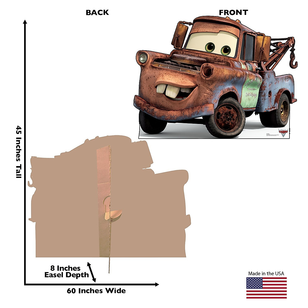 Cardboard People Mater Life Size Cardboard Cutout Standup - Disney Pixar's Cars 3 (2017 Film)