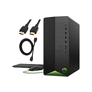 HP Pavilion Gaming Premium Desktop | 11th Generation Intel Core i5-11400 | 8GB RAM | 256GB SSD | NVIDIA GeForce GTX1650S | Windows 11 Home | Keyboard and Mouse | with HDMI Cable Bundle, Black
