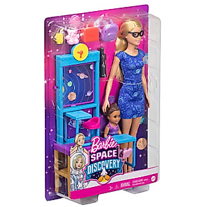 Barbie GTW34 Space Discovery Dolls and Science Classroom Playset with Teacher Doll, Multicolor, 29.0 cm*6.0 cm*19.0 cm
