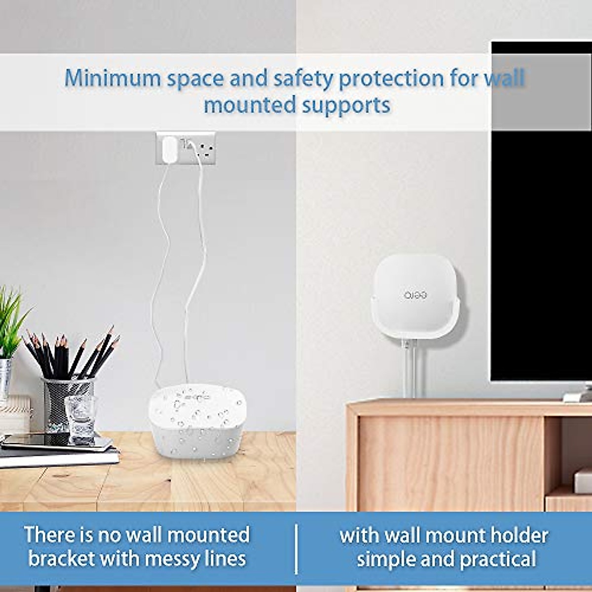 OkeMeeo Adhesive Wall Mount for eero Mesh WiFi No Drilling No Tool Required(1 Pack)